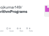 Github Manojkumar149 Algorithmprograms