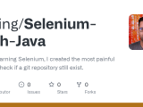 Github Ulring Selenium With Java While Learning Selenium I Created