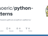 Github Shaoeric Python Patterns Https Shaoeric Github Io Python