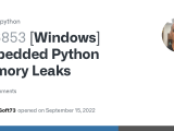 Windows Embedded Python Memory Leaks Issue 96853 Python Cpython