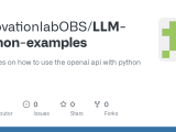 Github Innovationlabobs Llm Python Examples Examples On How To Use