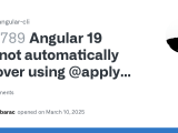 Angular 19 Cannot Automatically Recover Using Apply With Tailwind Css
