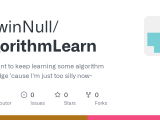 Github Edwinnull Algorithmlearn I Just Want To Keep Learning Some