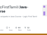 Github Logicfirsttamil Java Course All Code Snippets In Java Course