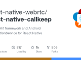 Issues React Native Webrtc React Native Callkeep Github