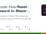 Github Netcode Hub Reset Password In Blazor Web Assembly