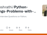 Github Lokeshrathi Python Strings Problems With Solution Coding