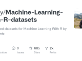 Github Stedy Machine Learning With R Datasets Formatted Datasets For