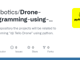 Github Pyaibotics Drone Programming Using Python In This Repository