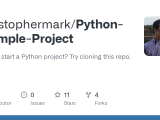 Github Christophermark Python Example Project Need To Start A Python
