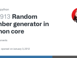 Random Number Generator In Python Core Issue 57913 Python Cpython