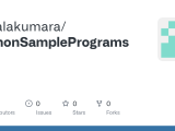 Github Kosalakumara Pythonsampleprograms