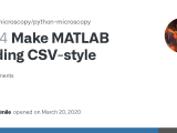 Make Matlab Loading Csv Style Issue 194 Python Microscopy Python