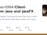 Github Rizwan0994 Client Server Java And Javafx Project Details
