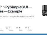 Github Amithr Pysimplegui Tables Example A Short Tutorial For