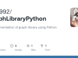 Github Tjfy1992 Graphlibrarypython A Implementation Of Graph Library