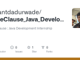 Github Vedantdadurwade Codeclause Java Development Intern Codeclause