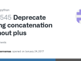 Deprecate String Concatenation Without Plus Issue 73545 Python