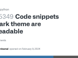 Code Snippets In Dark Theme Are Unreadable Issue 115349 Python