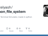 Github Azazelyash Python File System This Is A Terminal Simulator