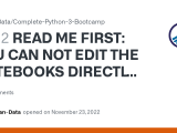 Read Me First You Can Not Edit The Notebooks Directly On Github