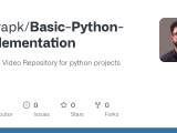 Github Misrapk Basic Python Implementation Video Repository