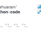 Github Huahuaran Python Code