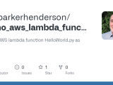 Github Joelparkerhenderson Demo Aws Lambda Function Hello World As