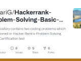 Github Saiharig Hackerrank Problem Solving Basic Certification