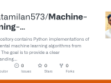 Github Inbatamilan573 Machine Learning Algorithm Implementation This
