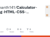 Github Hemanth141 Calculator Using Html Css Javascript Main
