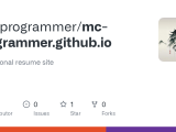 Github Mc Programmer Mc Programmer Github Io My Personal Resume Site