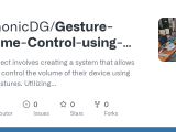 Github Pythonicdg Gesture Volume Control Using Python The Project