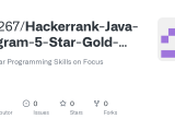 Github Anu267 Hackerrank Java Program 5 Star Gold Badge In Regular