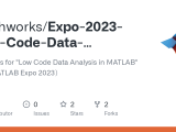 Releases Mathworks Expo 2023 Low Code Data Analysis In Matlab Github