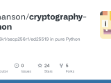 Github Mohanson Cryptography Python Secp256k1 In Pure Python