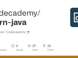 Github Codecademy Learn Java Learn Java Codecademy ôÿò å
