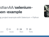 Github Christianaa Selenium Python Example Ui Testing Project