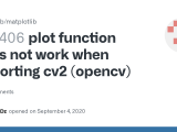 Plot Function Does Not Work When Importing Cv2 Opencv Issue 18406