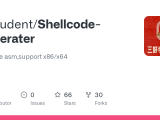 Github 3gstudent Shellcode Generater No Inline Asm Support X86 X64