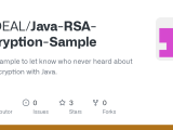 Github Nodeal Java Rsa Encryption Sample This Is Sample To Let Know