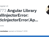 Angular Library Nullinjectorerror Staticinjectorerror Appmodule