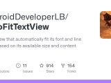 Github Androiddeveloperlb Autofittextview A Textview That