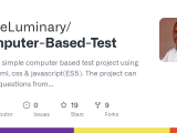 Github Codeluminary Computer Based Test This Is A Simple Computer