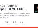 Github Meshack Locho Notepad Html Css And Javascript This Is A
