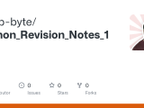 Github Anup Byte Python Revision Notes 1