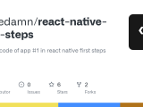 Github Codedamn React Native First Steps Source Code Of App 1 In