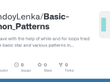Github Arundoylenka Basic Python Patterns Here I Have With The Help