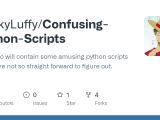 Github Freakyluffy Confusing Python Scripts This Repo Will Contain