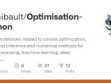 Github Gnthibault Optimisation Python A Set Of Notebooks Related To
